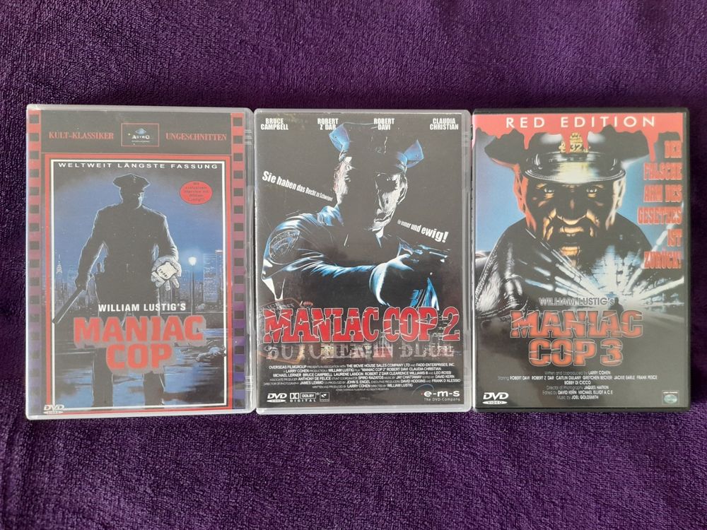 MANIAC COP 1 + 2 + 3 (Gebraucht) in Aesch BL für CHF 38.5 – mit ...