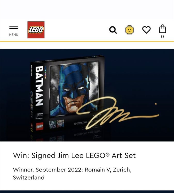 LEGO 31205 Jim Lee Batman Collection - Signed by Jim Lee (Neu und ...