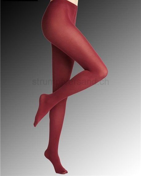 Collants couleur bordeaux 100 Den - Taille L (Neuf avec emballage d ...