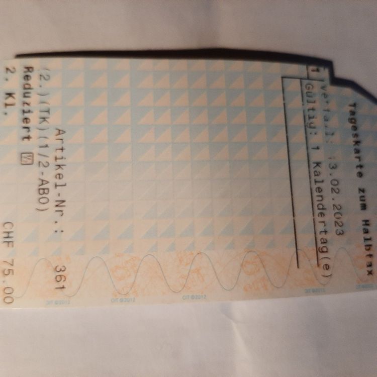 SBB Tageskarte zum Halbtax | Kaufen auf Ricardo