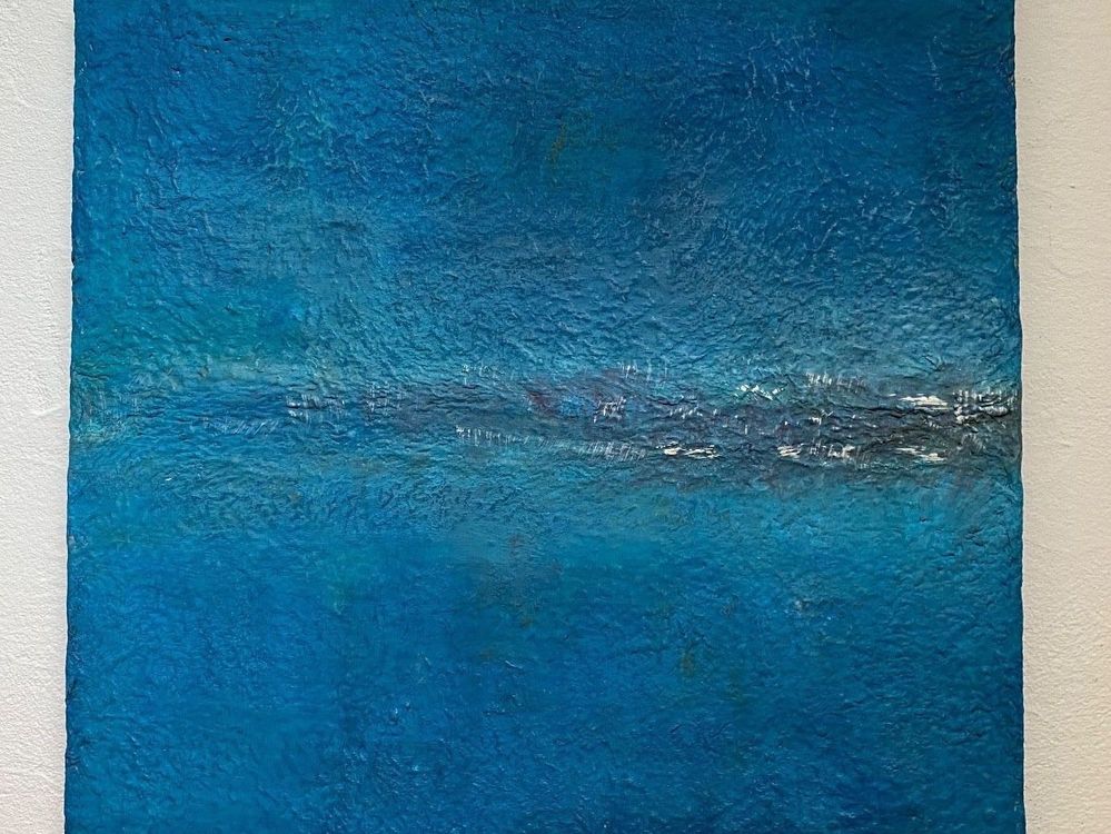 Bild blau Unikat 50x50 Papierkunst (Neu (gemäss Beschreibung)) in Zuckenriet für CHF 170 – mit ...