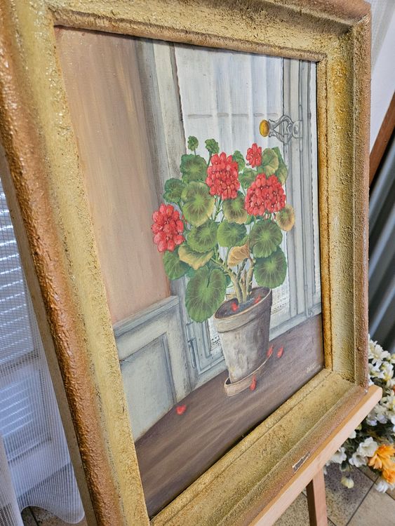 Ölgemälde EWeber 1948 Stillleben Blumen Gemälde Kunst | Kaufen auf Ricardo
