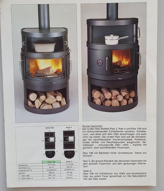 Kaminofen / Schwedenofen Rais 106 Bent Falk Design Denmark (Gebraucht ...