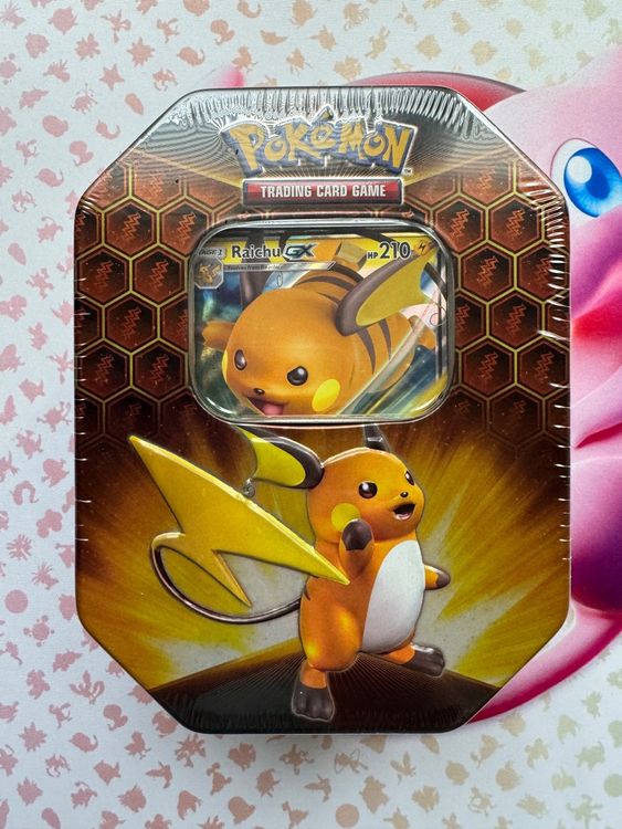 Pokemon Hidden Fates Raichu GX Tin Box englisch neu | Kaufen auf Ricardo