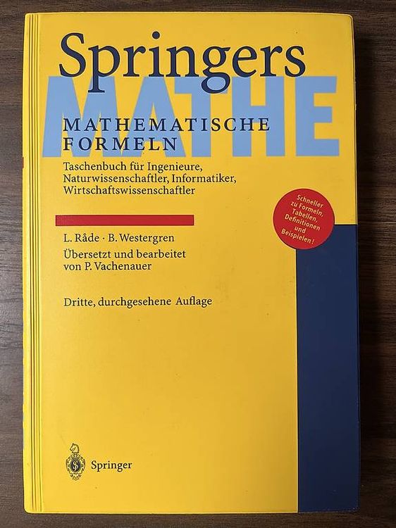 Springers Mathematische Formeln - Top Zustand! (Gebraucht) in Gränichen ...