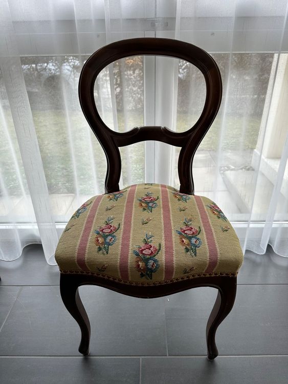 Gobelin Stuhl mit Hocker | Kaufen auf Ricardo