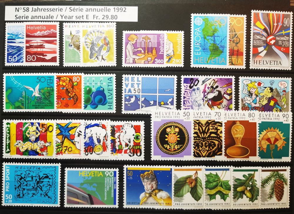 TR50 Timbre Suisse Lot Non Oblitere TOP 1992 (Gebraucht) in Cousset für CHF 19 – mit Lieferung ...