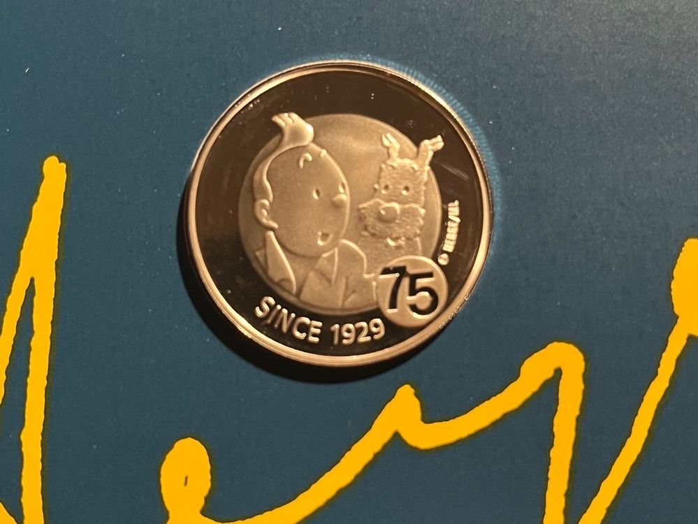 Tintin - pièce commém./10 € en argent pour les 75 ans de TT | Kaufen ...