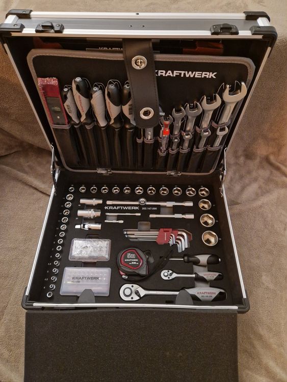 Kraftwerk Werkzeugkoffer B147 BASIC LINE 1/4“ + 1/2“ 158-tei | Acheter ...