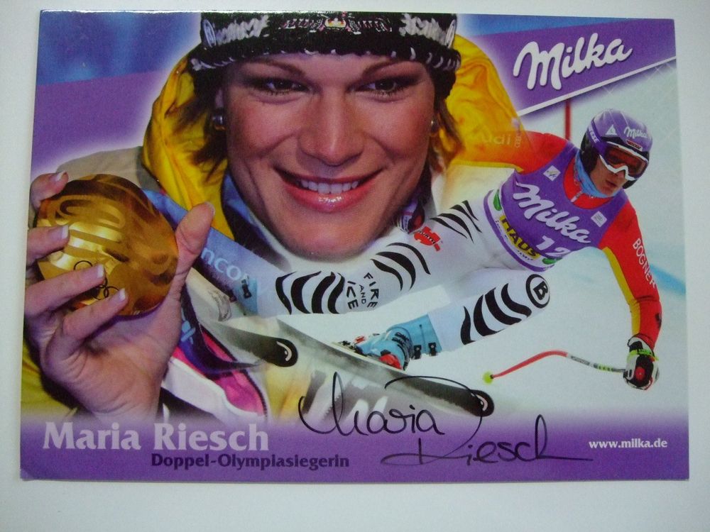 MARIA RIESCH (DE) SKISTAR HANDSIGNIERT TOP AK | Kaufen auf Ricardo