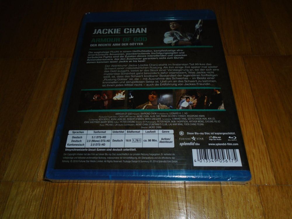 Jackie Chan - Armour of God-Der rechte Arm der Götter-UNCUT (Neu und originalverpackt) in Basel ...