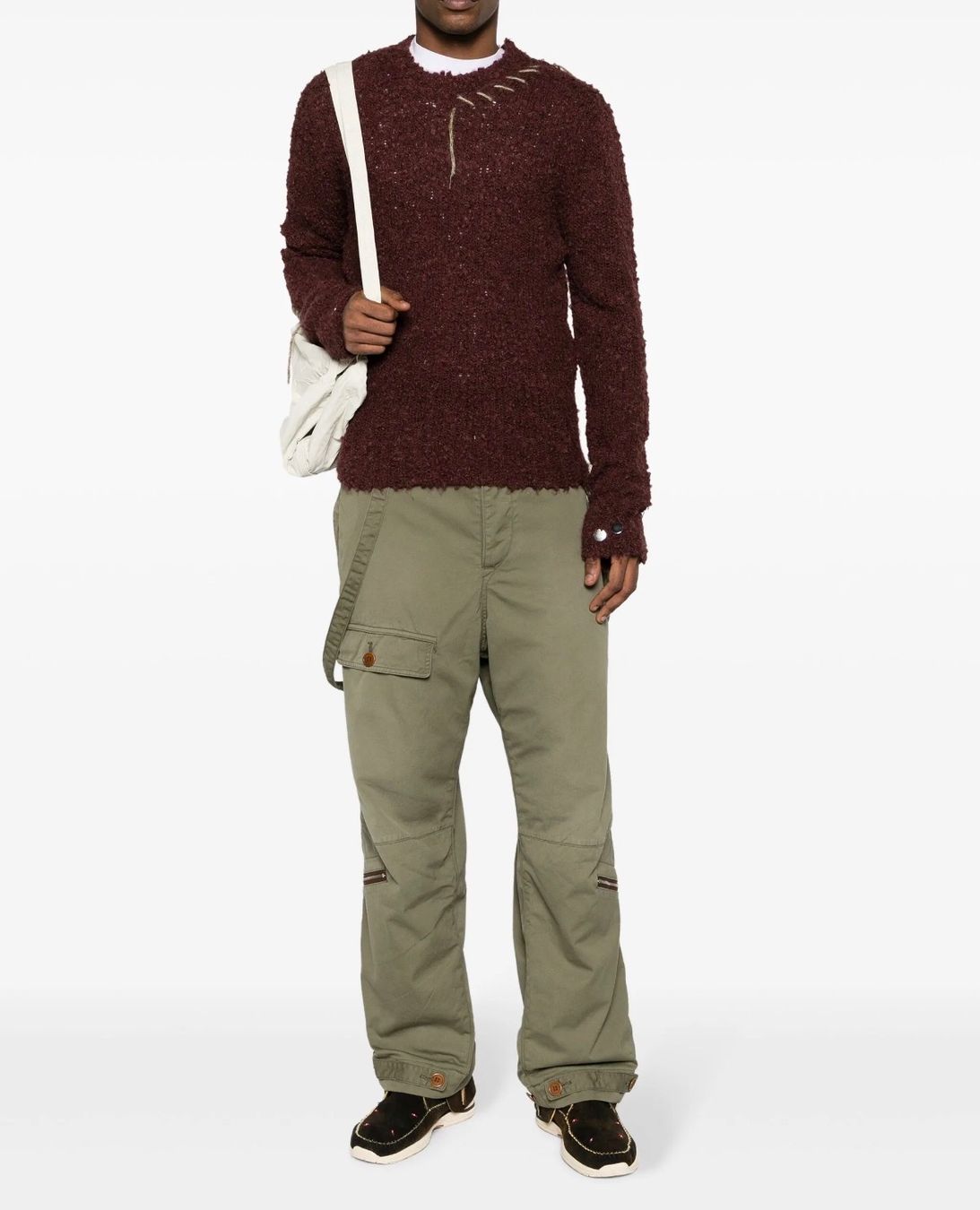 Namacheko Hairy / Fuzzy / Boucle Pullover mit Nahtdetails (Neuf (Voir ...