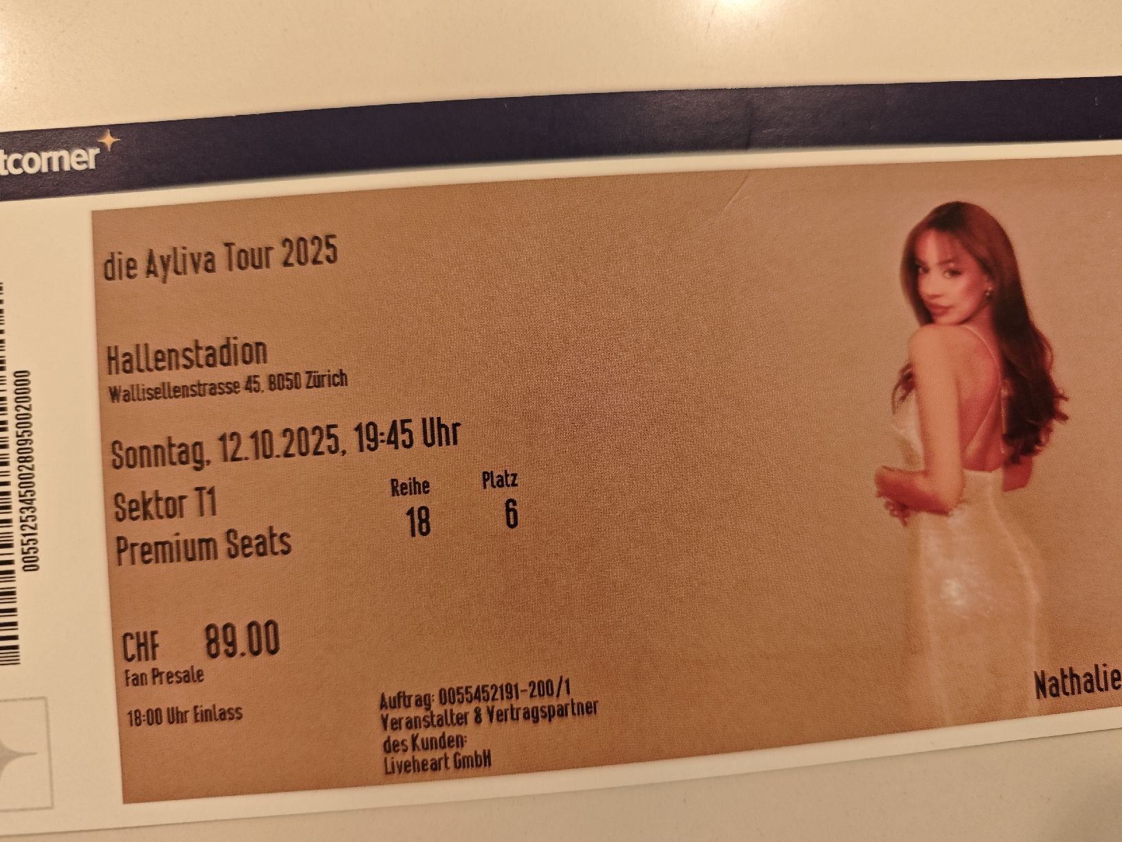 2 Premium Tickets für Ayliva Tour 2025, Hallenstadion Zürich (Neu und originalverpackt) in ...