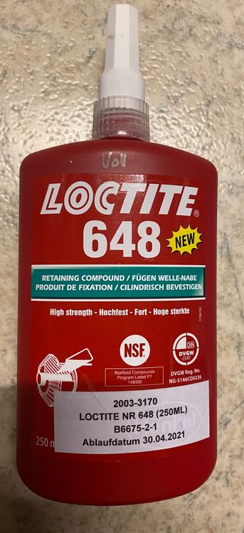 Klebstoff Loctite 648, 250ml | Kaufen auf Ricardo