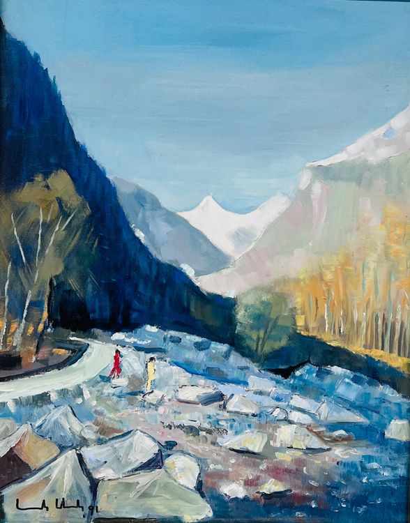 Sinischa Christen (1922-2007) Grosse Berglandschaft Gemälde | Kaufen ...