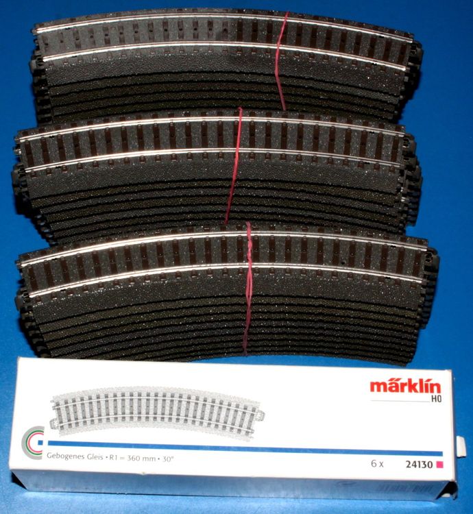 36x MÄRKLIN H0 C-Gleis Gebogenes Gleis R1 / 24130 (Gebraucht) in Allschwil für CHF 40 – mit ...