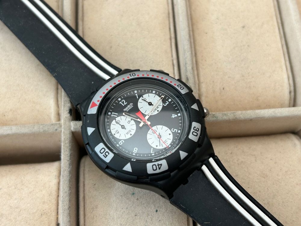 Belle montre de la Swatch 43mm fonctionne (Gebraucht) in Delemont für ...