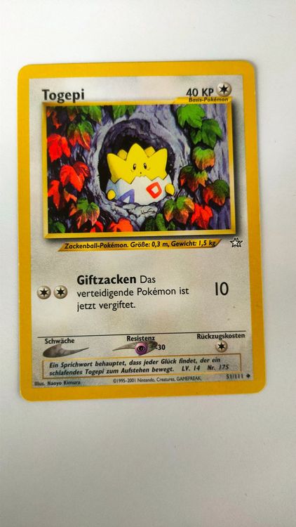 Togepi - Pokemon - Neo Genesis (Gebraucht) in Subingen für CHF 2 – mit ...