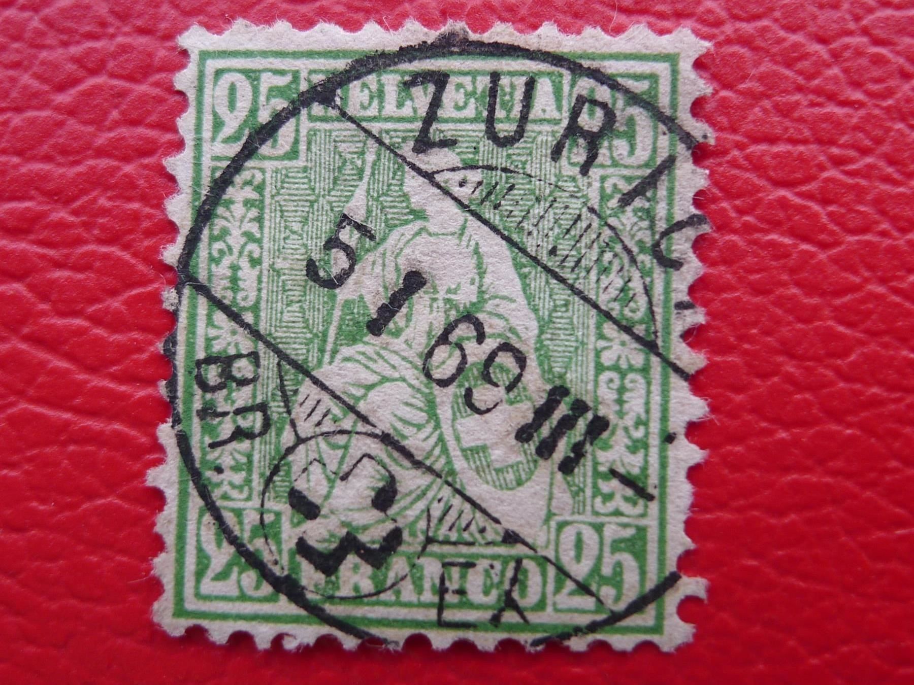 1869 Sitzende: Nr.40, idealer Voll-Stempel: ZÜRICH 5.JAN.69 (Gebraucht ...