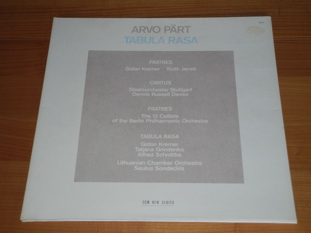 ARVO PÄRT: TABULA RASA - KREMER / JARRETT – ECM 1275 (Neu (gemäss ...