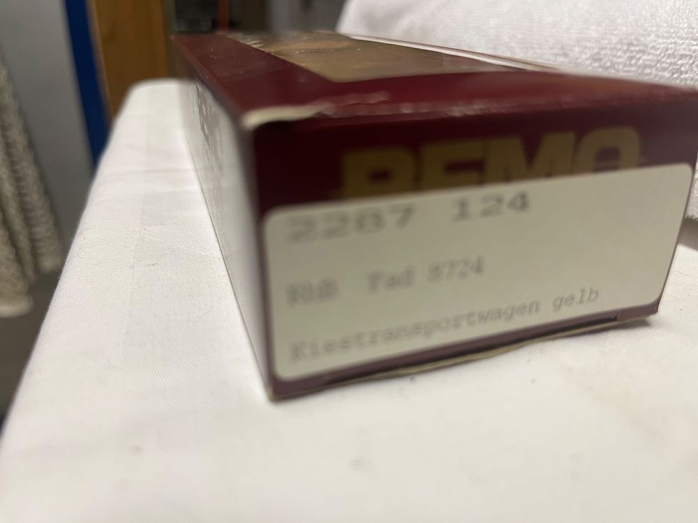 BEMO HOm 2287 124 RhB Fad 8724 Kiestransportwagen gelb (Neu (gemäss ...