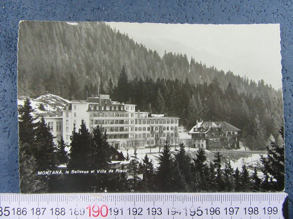 MONTANA HOTEL "BELLEVUE" ET VILLA DE PREUX 1952 VS AK (Gebraucht) in ...