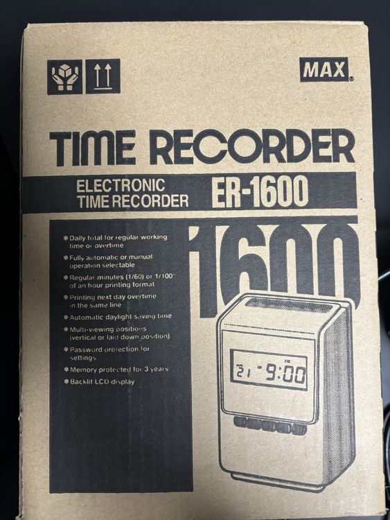 MAX 1600 Time Recorder | Kaufen auf Ricardo