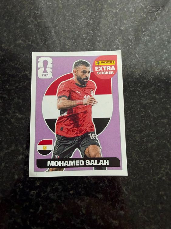Mohamed Salah, Extra sticker, pink, Panini 2026 (Neu (gemäss ...