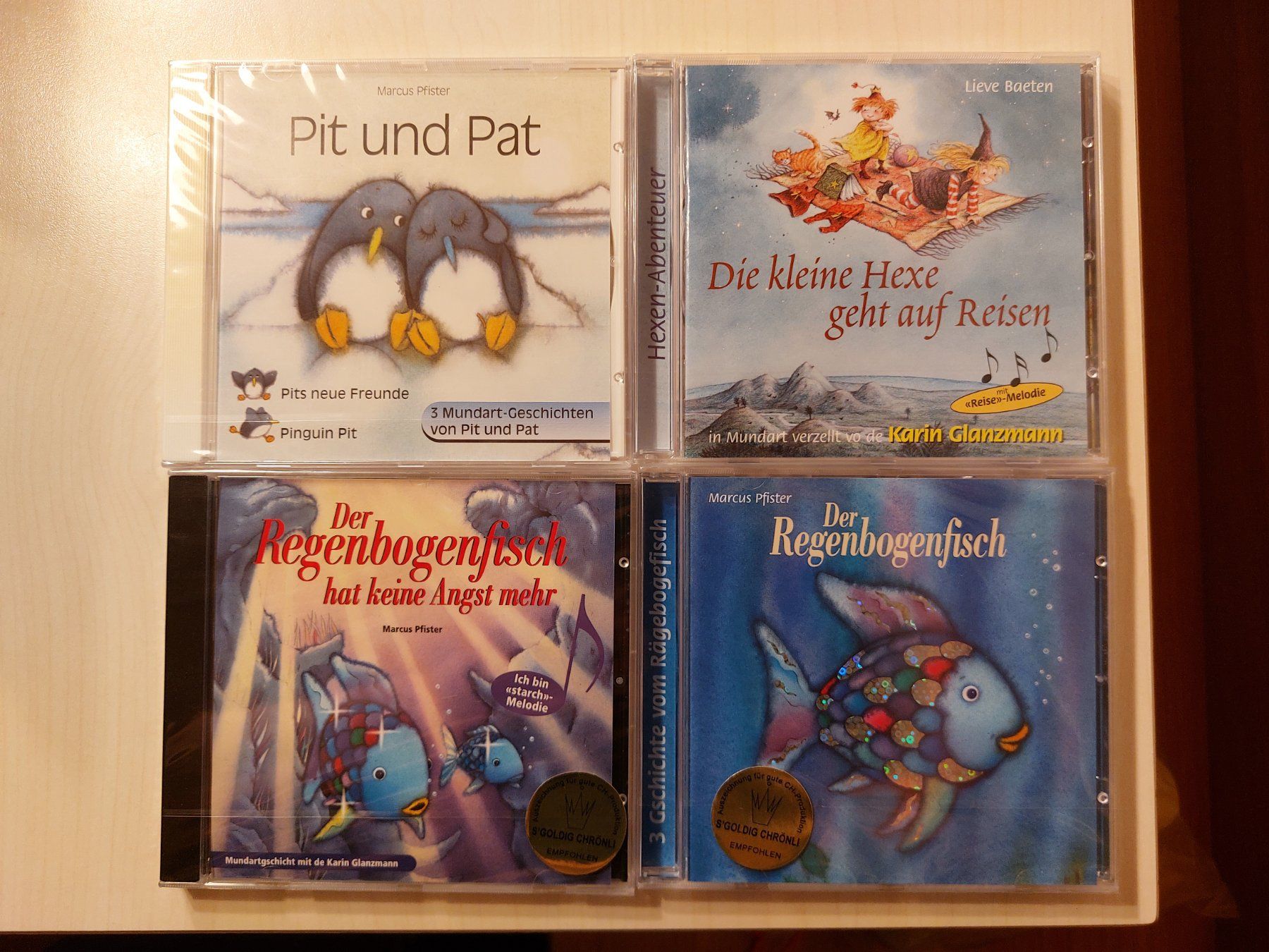 4 x Kinder-CDs Pit und Pat, Regenbogenfisch, Die kleine Hexe (Neu und ...