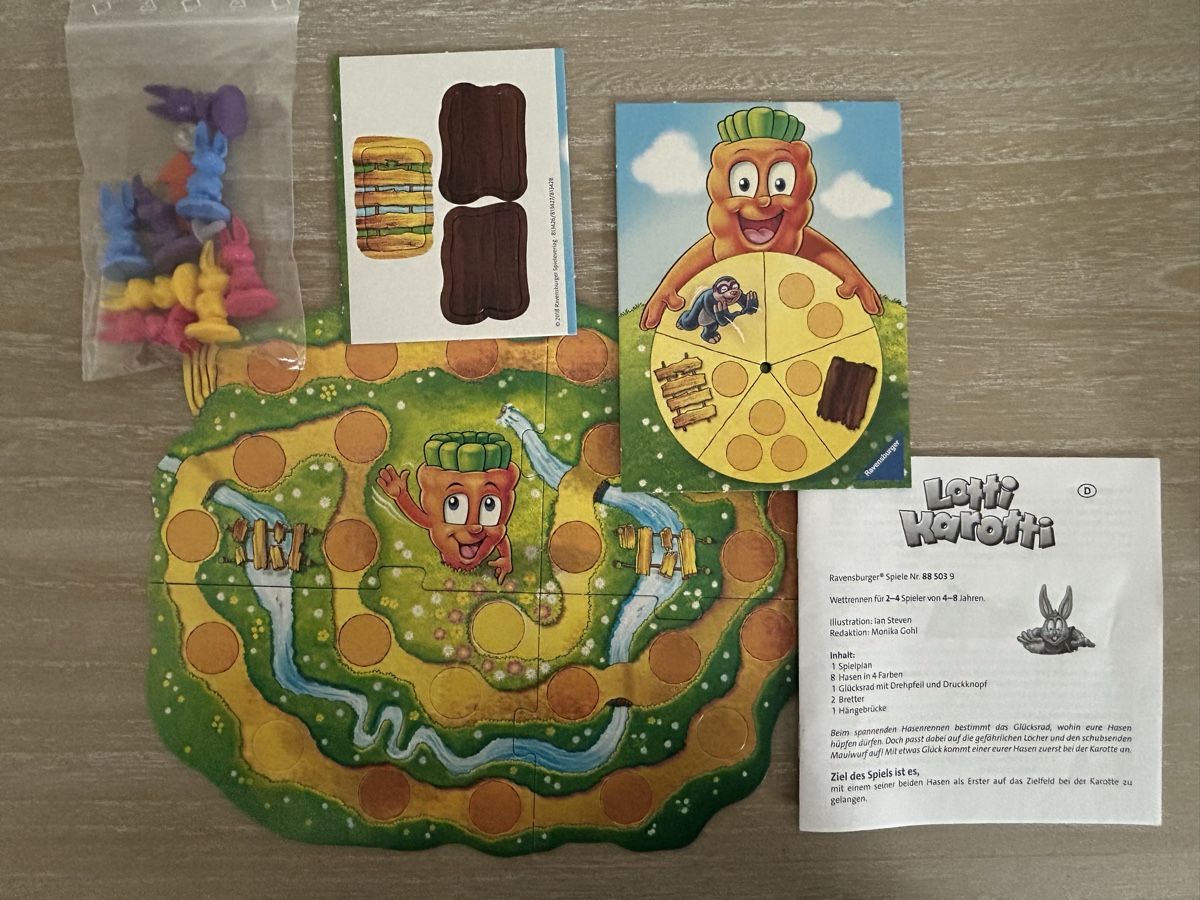 Lotti Karotti - Das Hasenrennen, tolles Familienspiel (Neu (gemäss ...