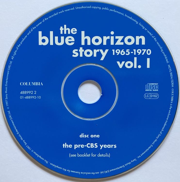 VARIOUS ARTISTS - THE BLUE HORIZON STORY 1965-1970 VOL. 1 (Gebraucht ...