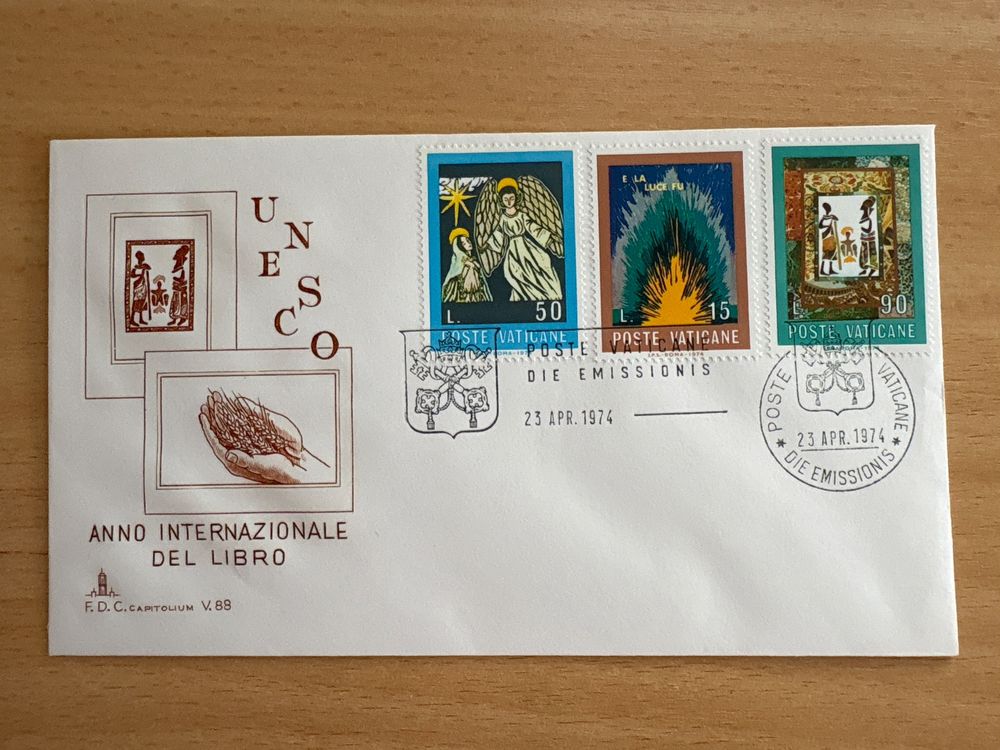 Vatikan UNESCO Briefmarke, 1974, ANNO INTERNAZIONALE (Gebraucht) in ...