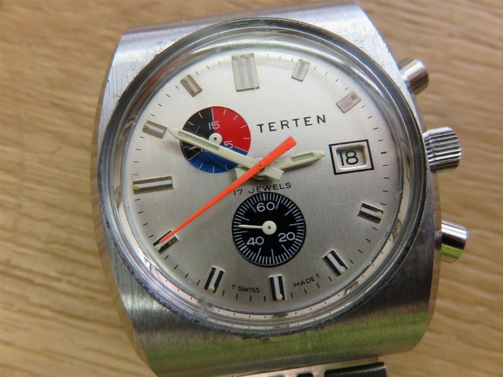 NOS TERTEN VINTAGE Chronograph 70zigerj. (Neu (gemäss Beschreibung)) in ...