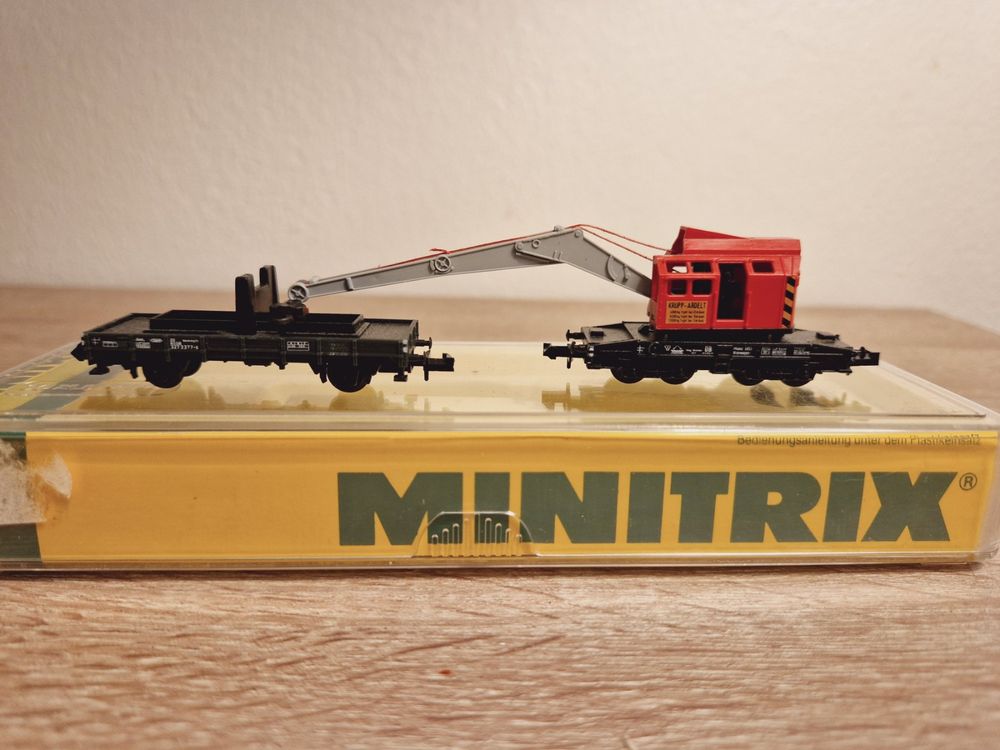 Minitrix 3590 Kranwagen DB OVP NEU (Neu und originalverpackt) in St-Aubin-Sauges für CHF 26 ...