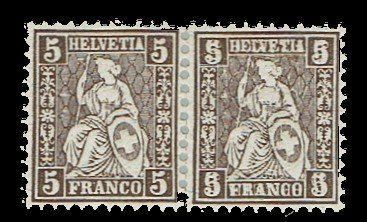 Schweiz 5 Rp sitzende Helvetia Doppelpr. (Gebraucht) in Kriens für CHF 9 – mit Lieferung auf ...