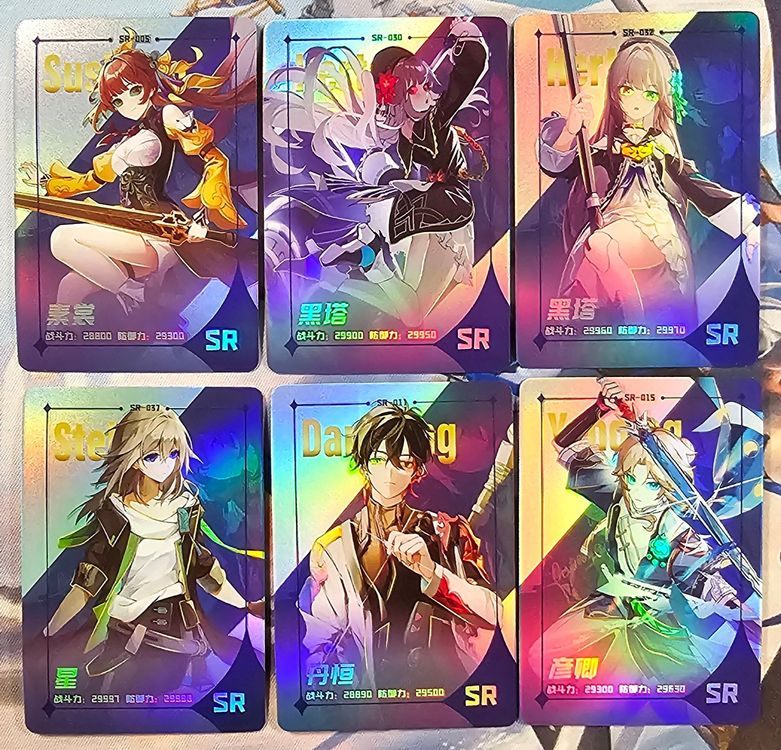 Honkai Star Rail TCG - Set of 6 cards SR Holo (Neu (gemäss Beschreibung ...