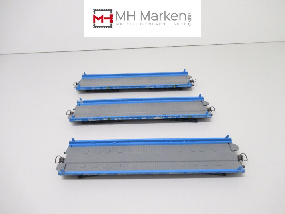 Liliput 3x 20050 HUPAC Flachwagen Ohne OVP DC GS H0 (Gebraucht) in Basel für CHF 60 – mit ...