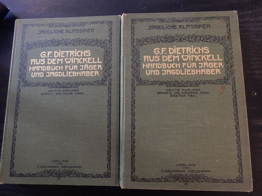 antik: Jagdbuch G.F. Dietrichs Aus dem Winckell 2 Bände Jagd (Gebraucht) in Jona für CHF 79 ...
