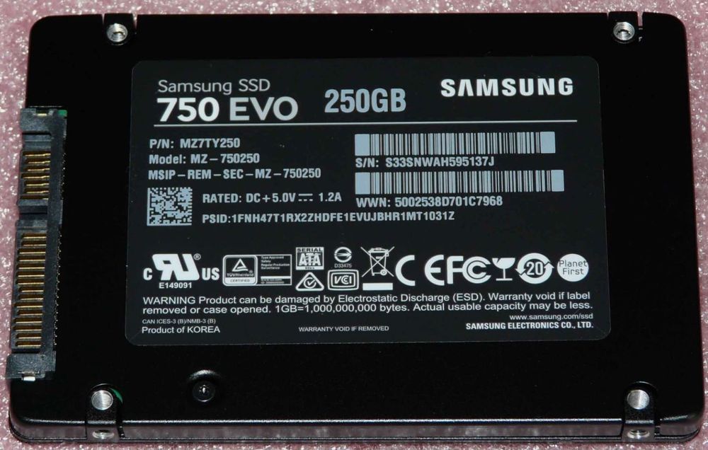 Samsung 750 EVO 250GB SSD - Schnell und Zuverlässig! (Gebraucht) in ...