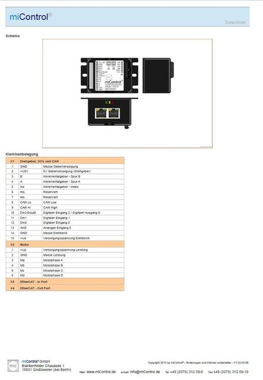 Schrittmotorendstufe von miControl msDSA-S65-Ethercat (Gebraucht) in Staffelbach für CHF 41.5 ...