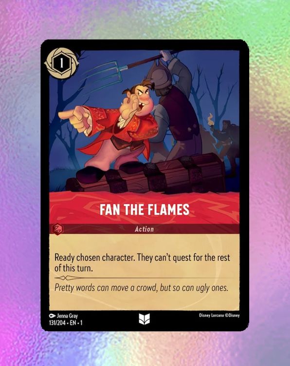 Lorcana - FAN THE FLAMES - 131/204 Holo Foil Englisch (Neu (gemäss ...