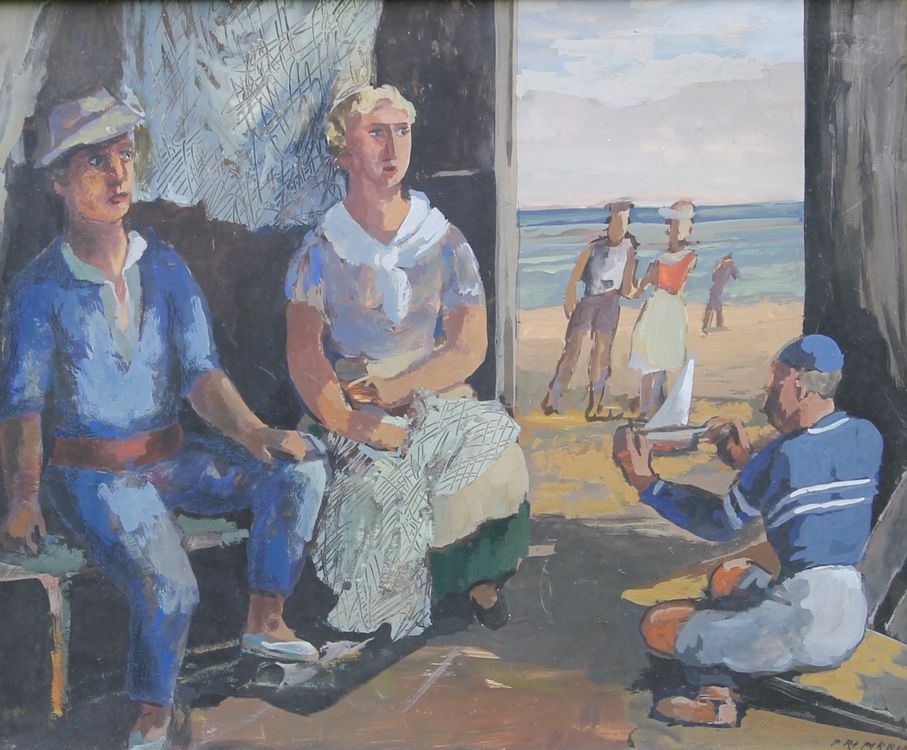 Gemälde "Intérieur de pécheur" von Paul Robert Perrin. (Gebraucht) in ...