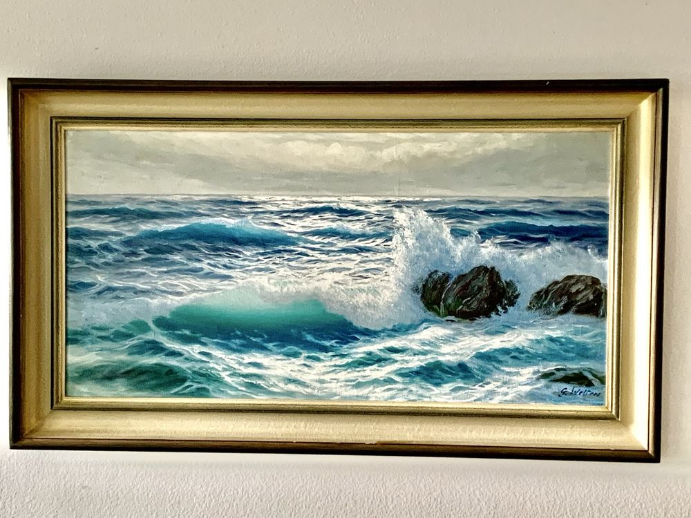 Gemälde Meer Brandung Wellen signiert G. Heltens gerahmt (Gebraucht) in Wallisellen für CHF 320 ...