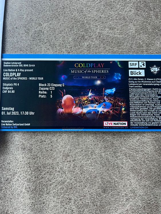 Coldplay Tickets | Kaufen auf Ricardo