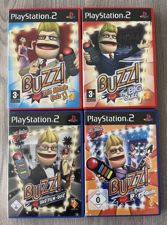 Buzz! Set (4 Spiele) PS2 inkl. 4 Buzzer | Kaufen auf Ricardo