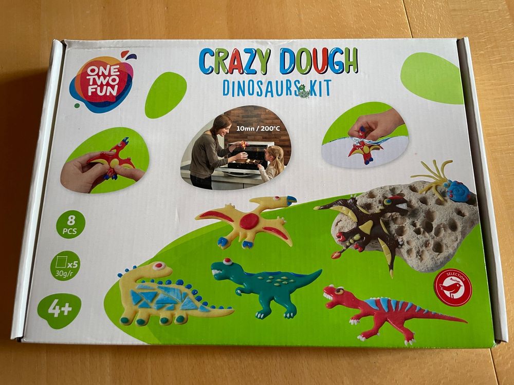 Crazy Dough Dinosaurier-Set, Knetmasse, neuwertig (Neu und originalverpackt) in Bichelsee für ...