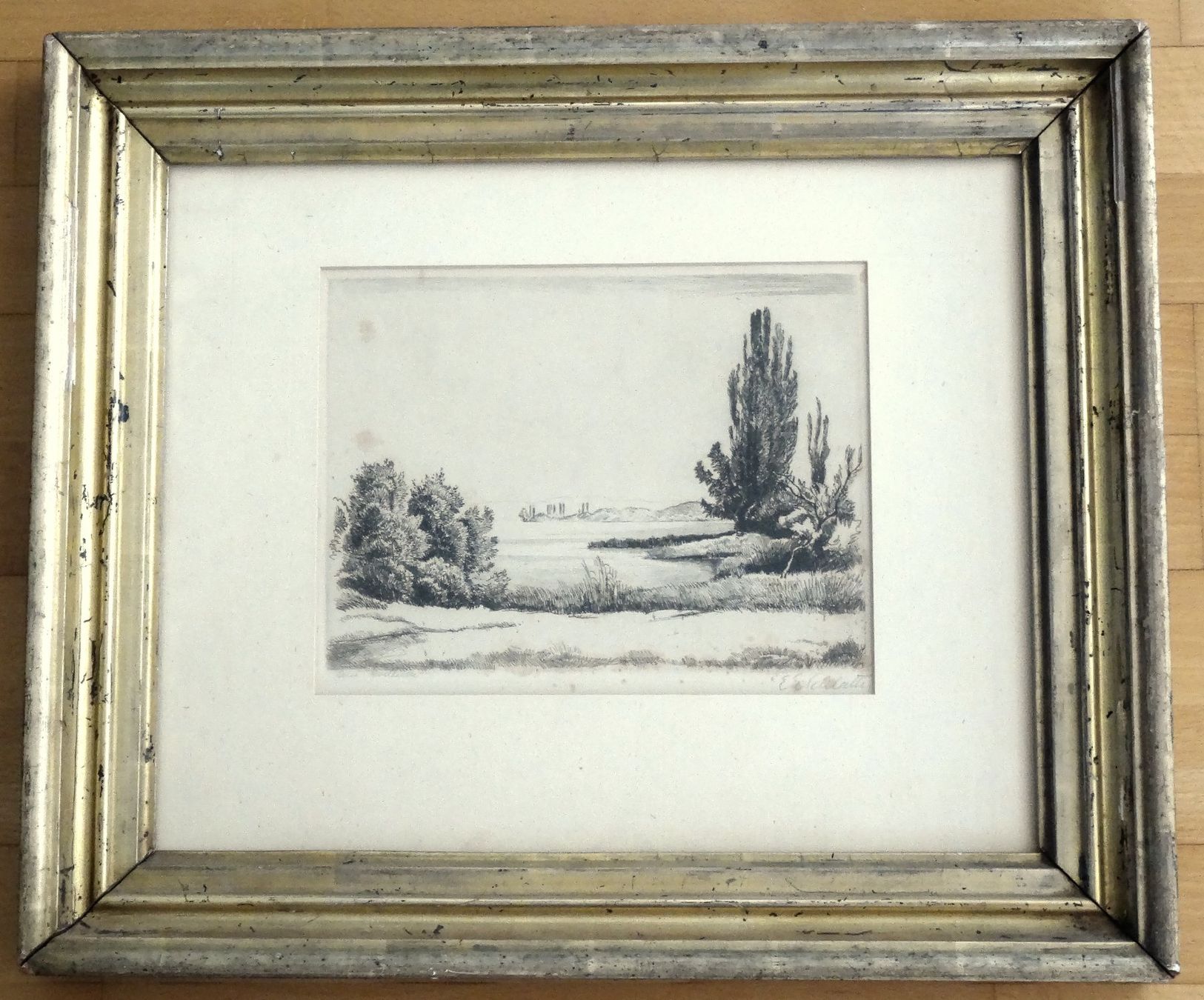 orig. Lithographie von Ernst E. Schlatter, am Bodensee, sig (Gebraucht ...