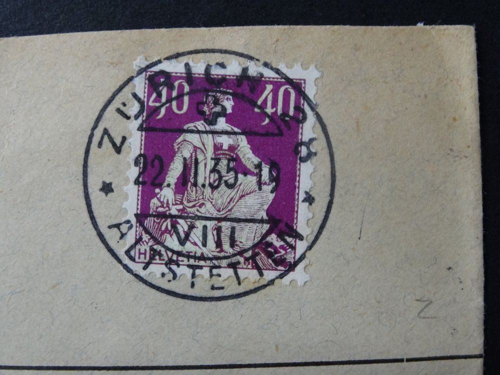 Vollstempel ZÜRICH 28 Altstetten auf R-Brief 22.II.35 (Gebraucht) in Anwil für CHF 3 – mit ...