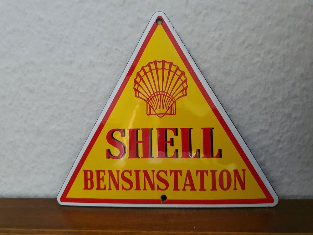 Emailschild Shell Bensinstation Emaille Schild Reklame Retro | Kaufen ...
