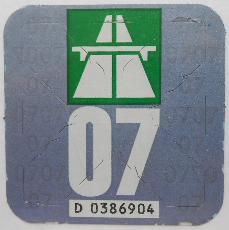 Vignette 2007 Autobahnvignette 07 Originalträger gebraucht (Gebraucht ...